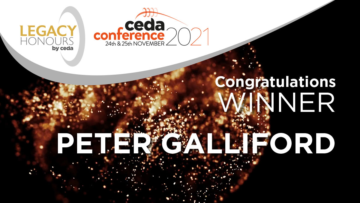 Peter Galliford awarded ceda Legacy Honours - Mechline